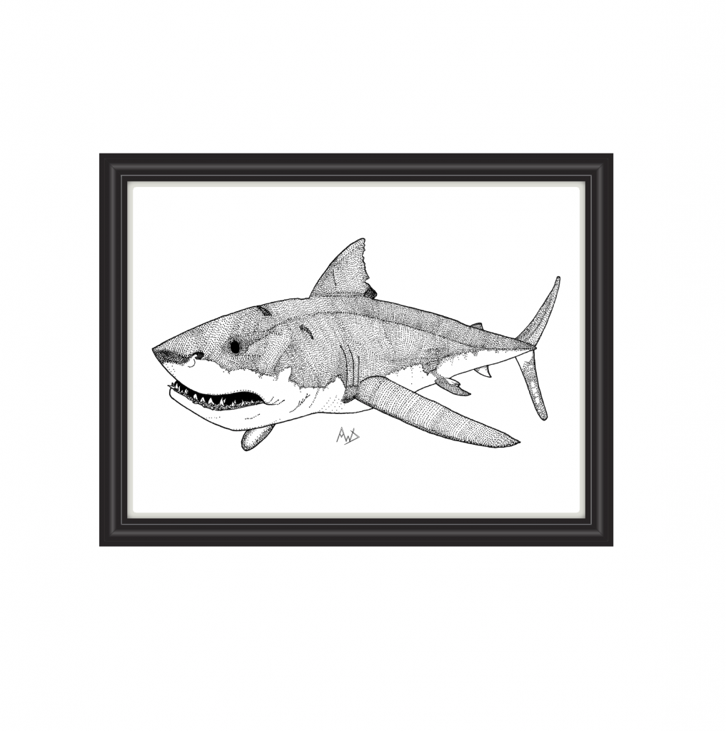 Swimming Shade (shark) - ArtWolfDesigns